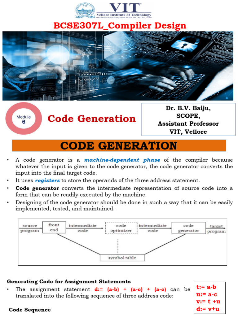 34-Issues in The Design of A Code Generator - Target Machine-25-10-2024 ...
