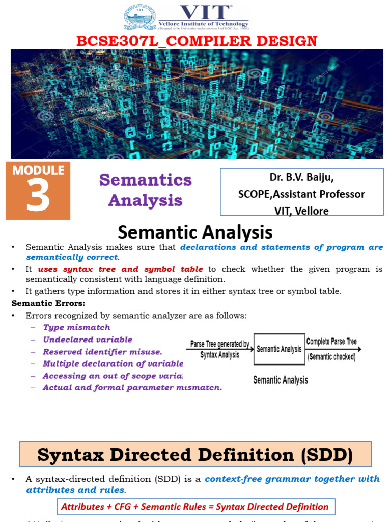20-Module 3 - Syntax Directed Definition-21!08!2024 | PDF | Parsing | Vertex (Graph Theory)