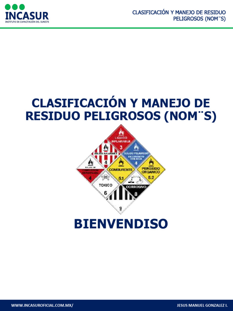 Clasificaciü0ê7n y Manejo de Residuo Peligrosos (Nomíºs) Manual Del p._070645 | PDF | Residuos ...