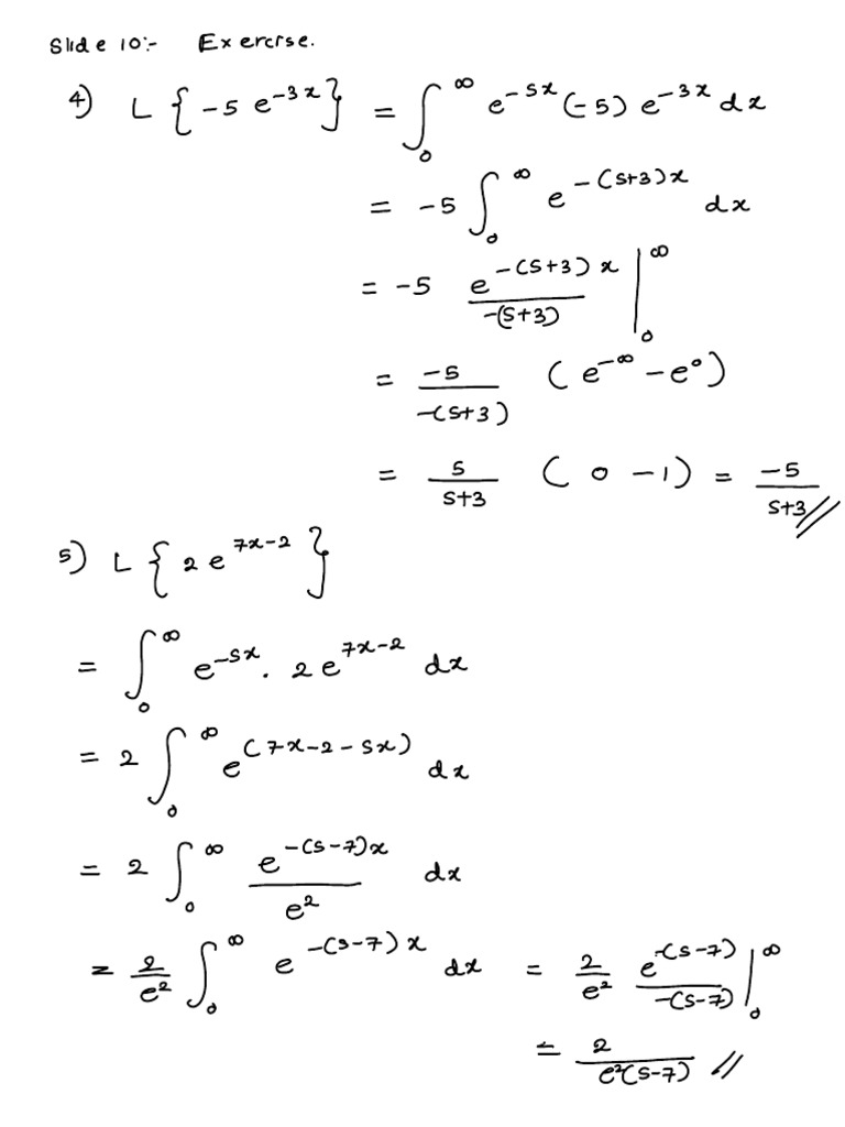 02 Laplace Transform - 12th Sep 2024 - In Class Lecture Notes | PDF