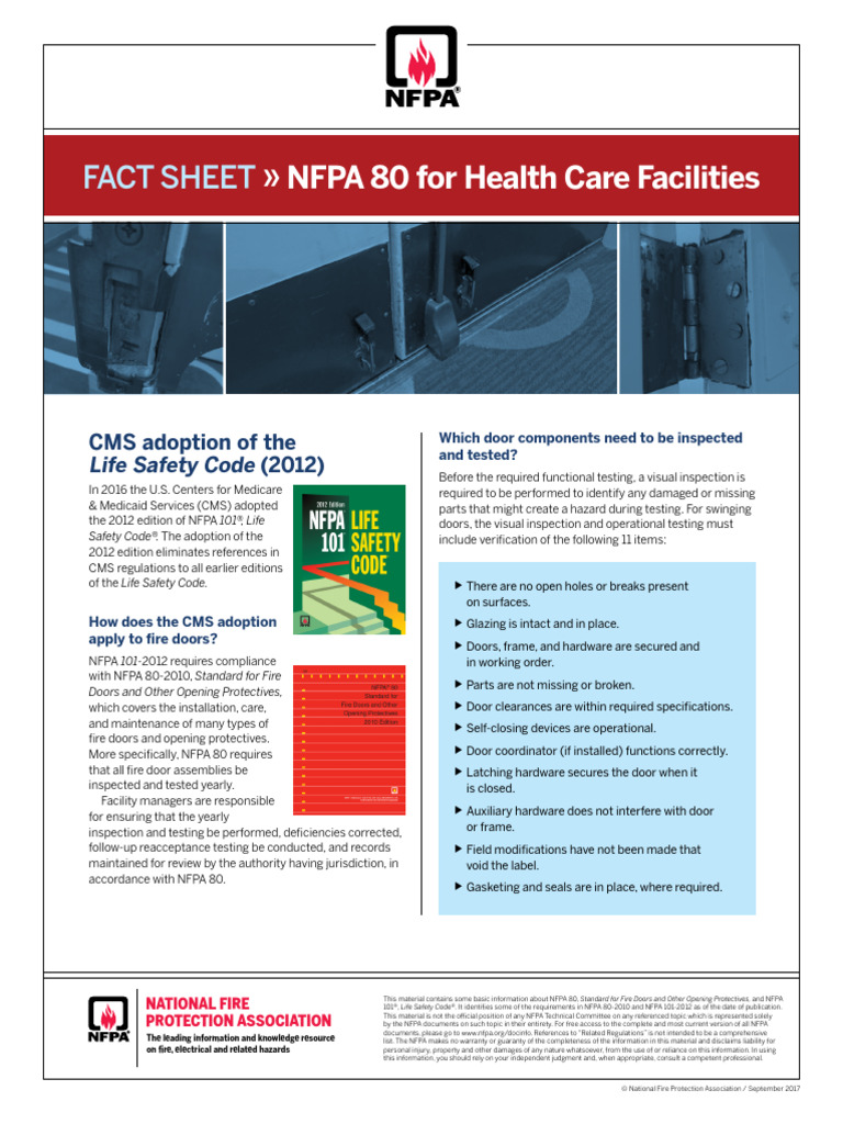 NFPA 80 Compliance for Health Care Facilities | PDF | Safety