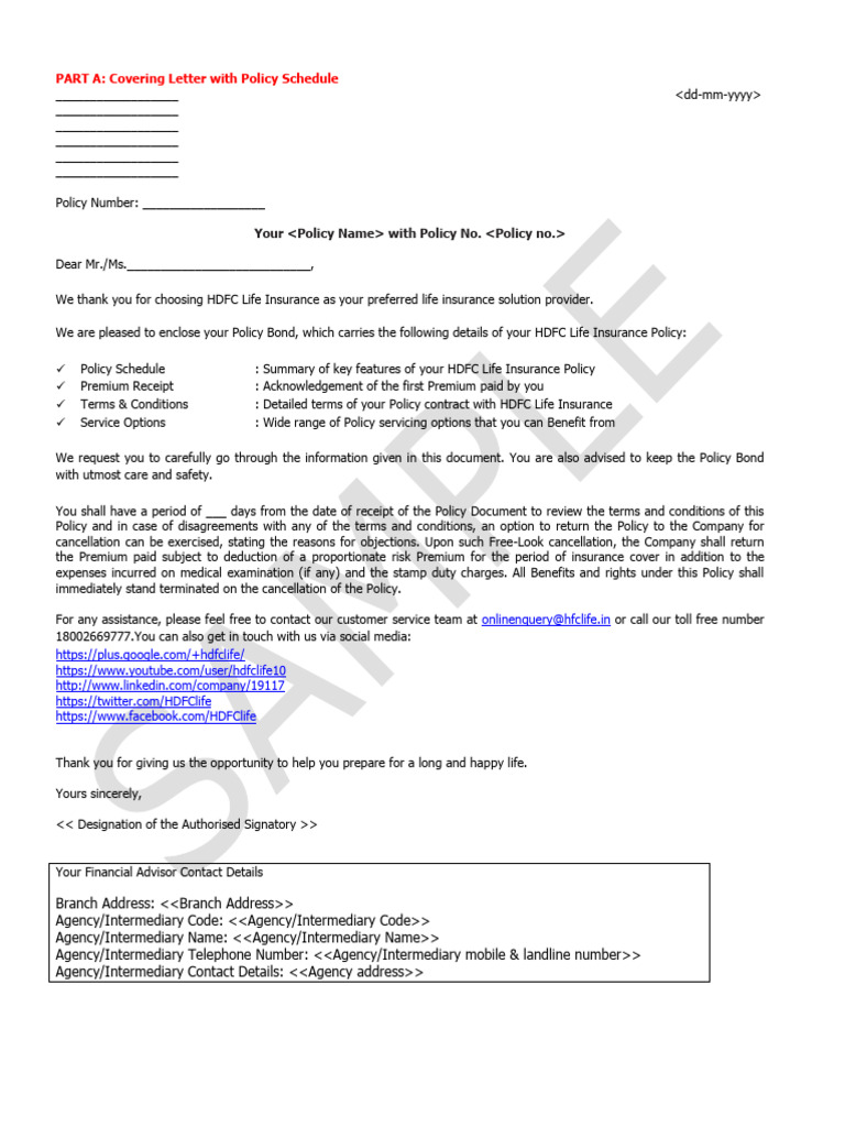 HDFC Life Sampoorna Jeevan 101N158V04 Policy Document | PDF | Insurance ...