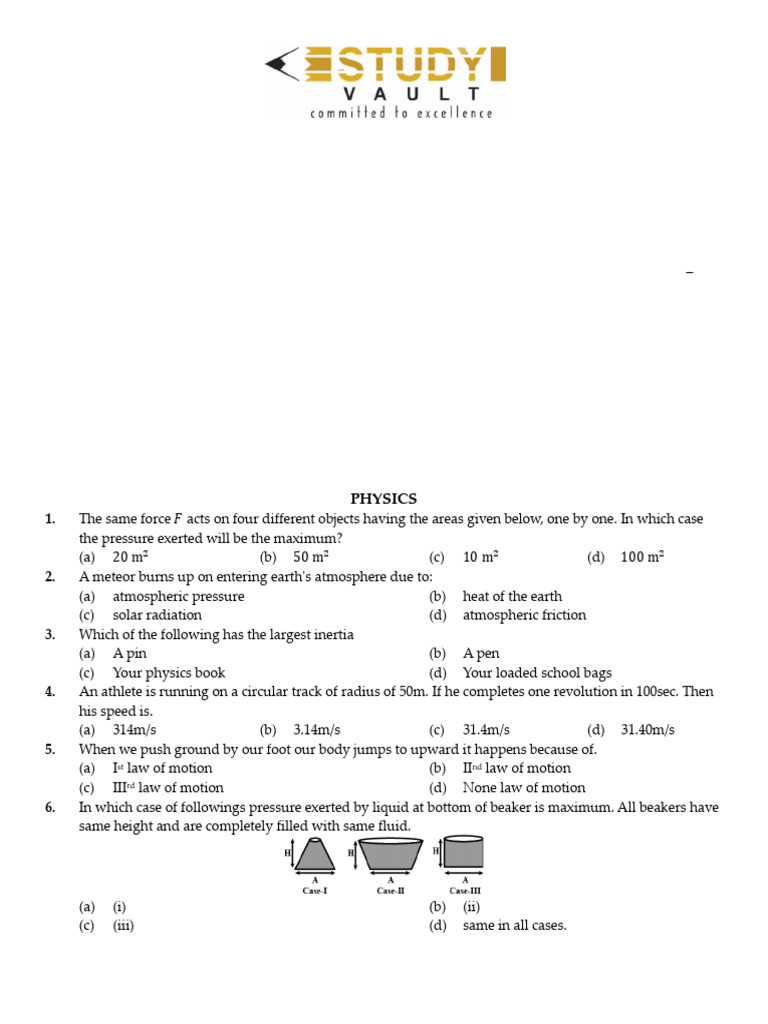 Class VIII Progressive Test-1 | PDF