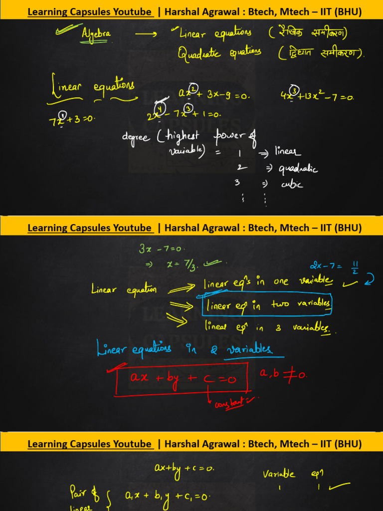 @Cyber_Monster1 Algebra of Linear Equations | PDF