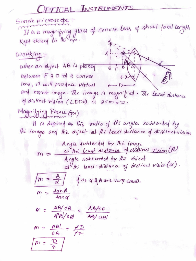 OPTICAL INSTRUMENTS | PDF | Optics | Electromagnetic Radiation
