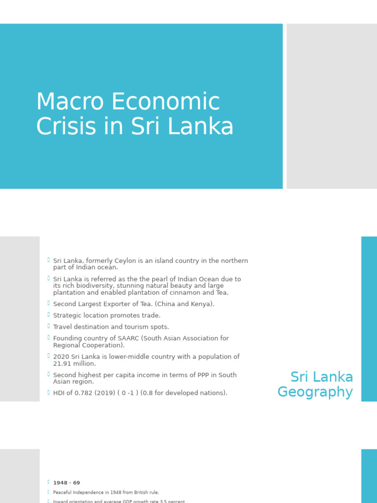 Macro Presentation | PDF | Sri Lanka | Exports
