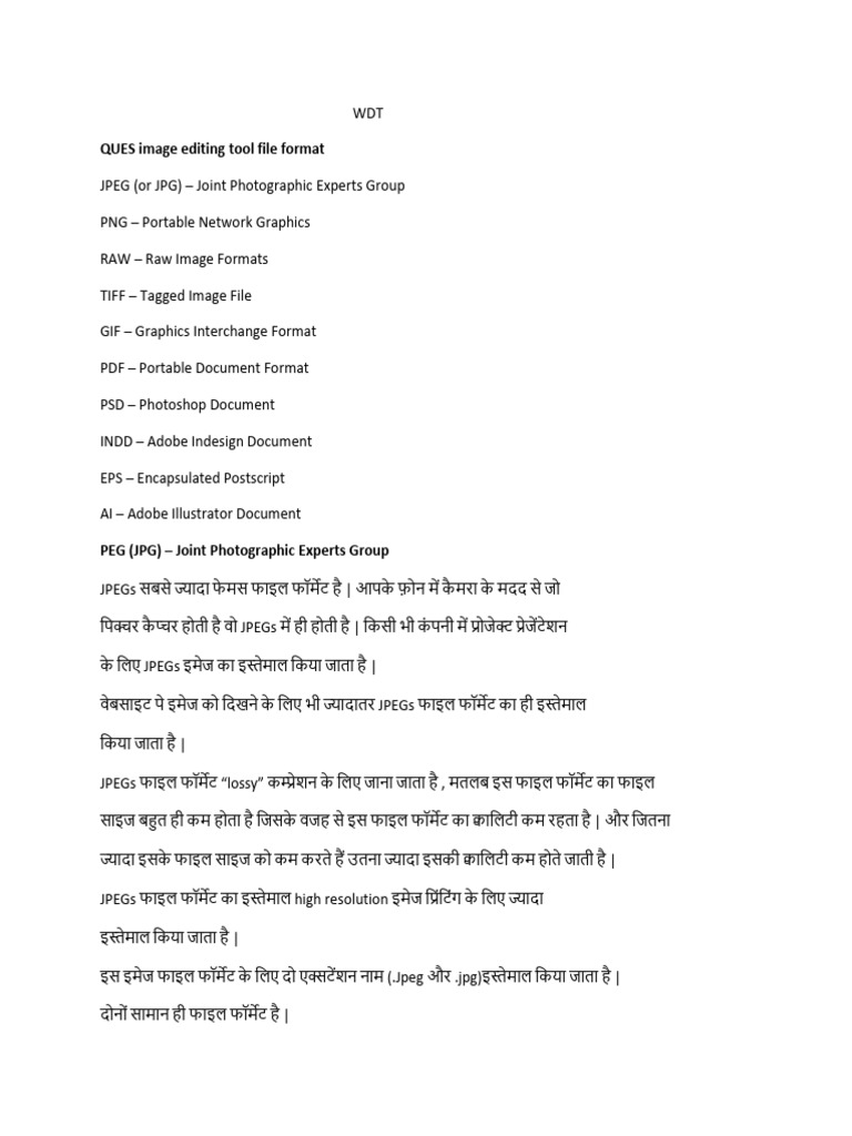 QUES Image Editing Tool File Format | PDF