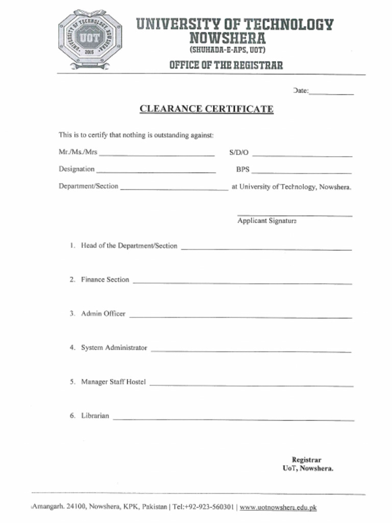 Staff-clearance-form | PDF