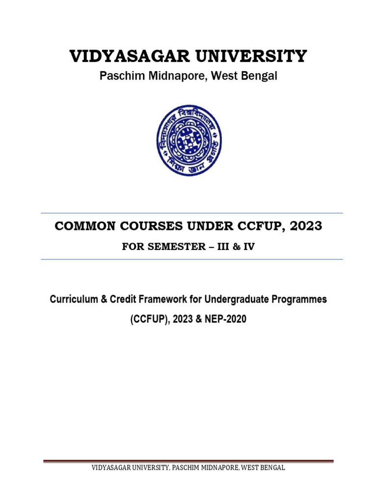 Ccfup - Common Courses - Sem-III & IV | PDF | Nanomaterials | Government Of India