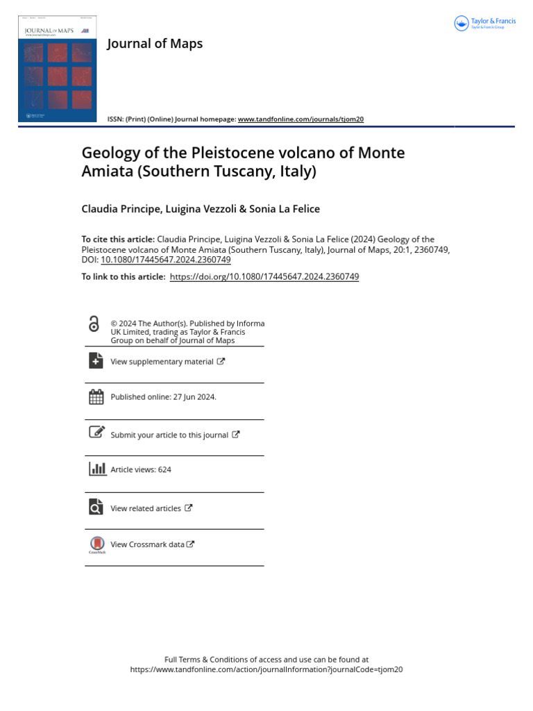 Geology of Monte Amiata Volcano | PDF | Volcano | Lava