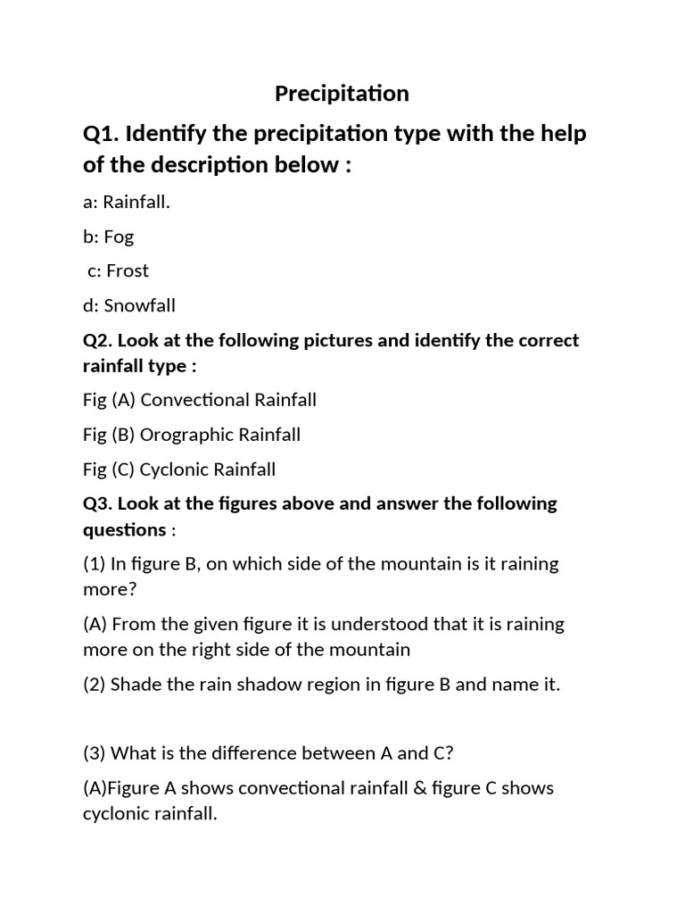 Precipitation notes | PDF | Precipitation | Rain