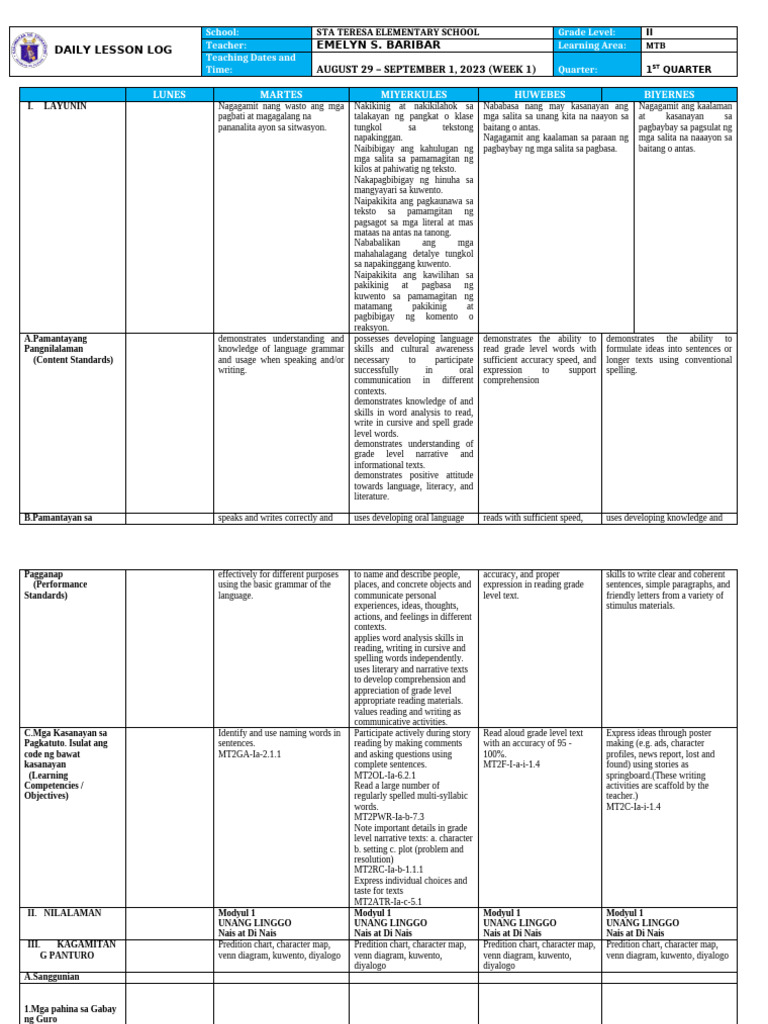 DLL_MTB 2_Q1_W1 | PDF