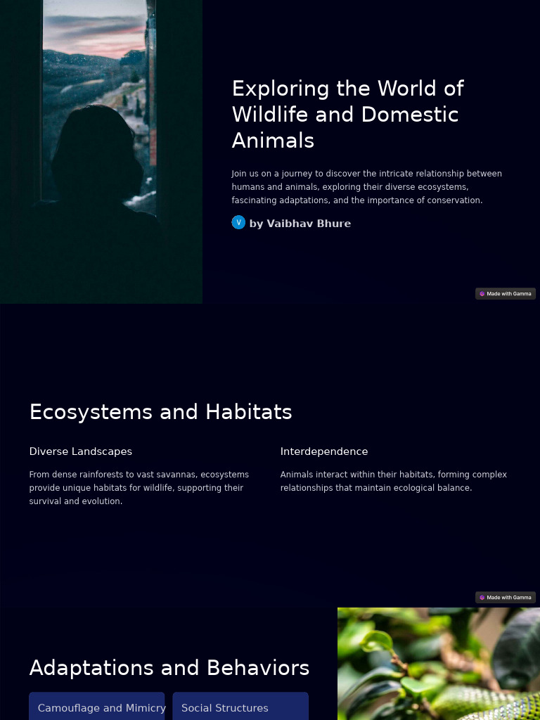 Exploring The World of Wildlife and Domestic Animals | PDF ...
