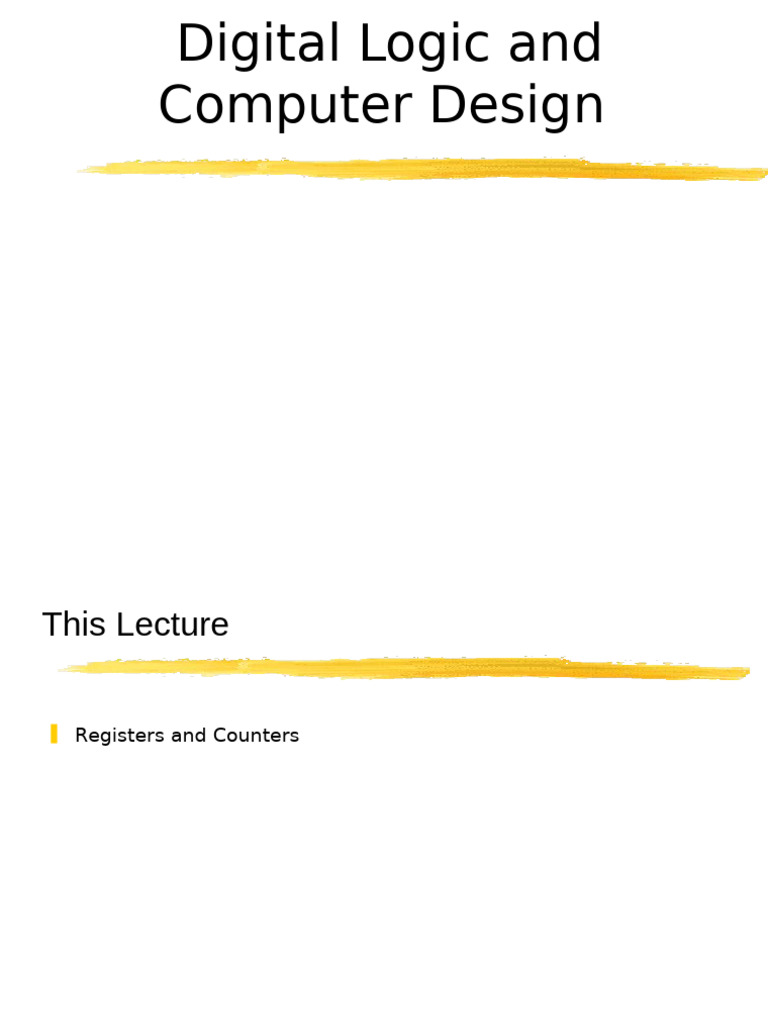 Registers and Counters | PDF | Digital Electronics | Computer Engineering