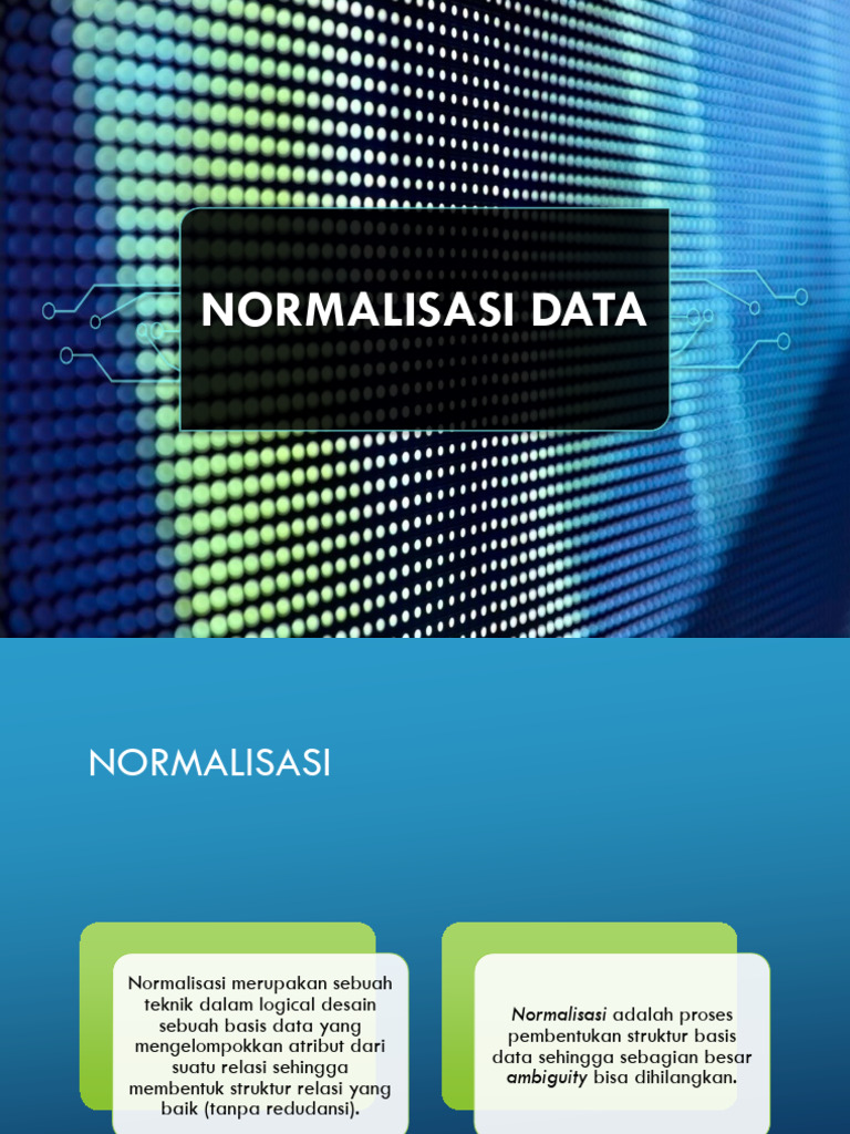 TM-6 Normalisasi Data | PDF