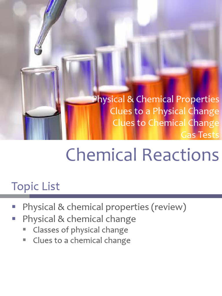 Clues to Chemical Changes in Daily Life | PDF | Chemical Substances ...