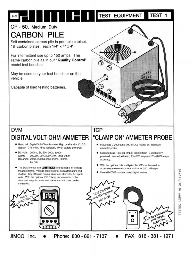 JIMCO Test Equipment | PDF | Metrology | Physical Quantities