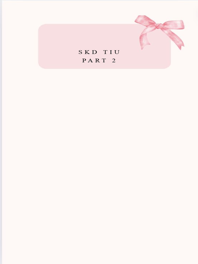 SKD TIU PART 2 | PDF
