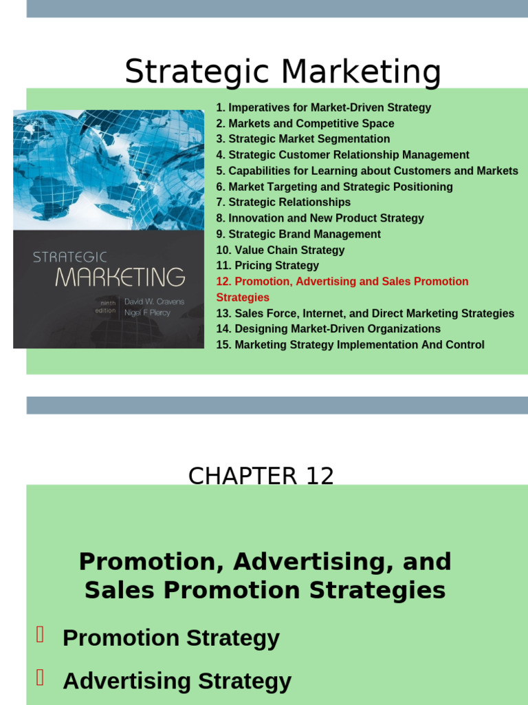 Ch.12 Promotion, Advertising and Sales Promotion Strategies - IH | PDF ...