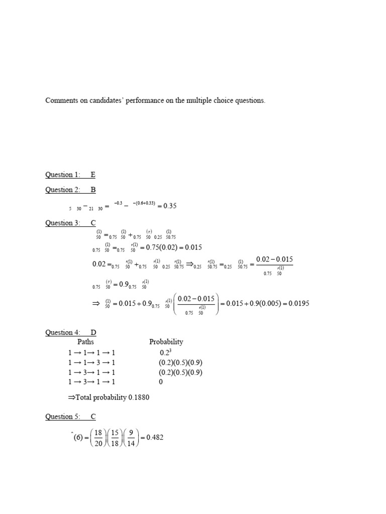 Edu 2018 Fall Ltam Exam MC Solutions | PDF | Multiple Choice ...