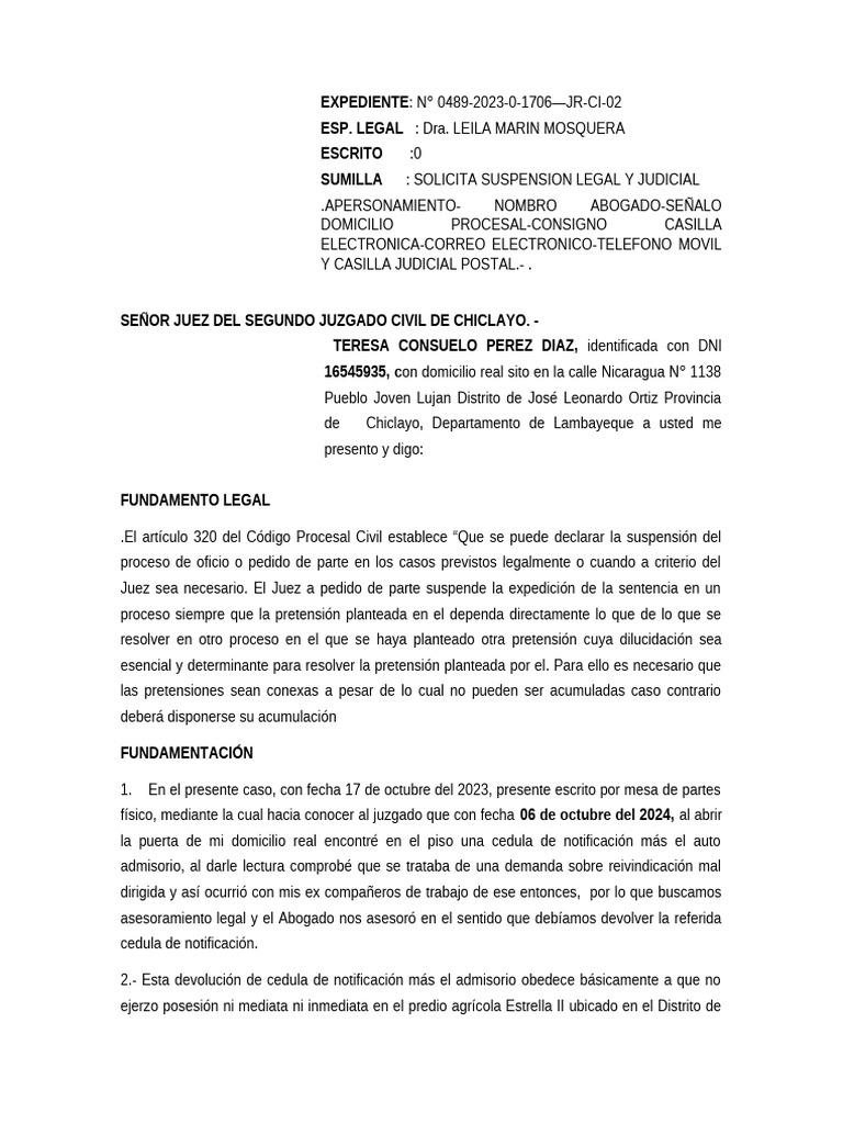 Devolucion Cedulas Teresa Consuelo | PDF | Apelación | Demanda judicial