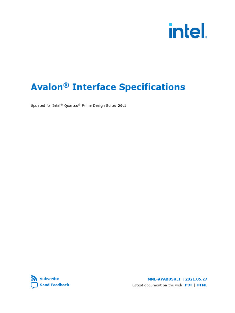 mnl_avalon_spec | PDF | Field Programmable Gate Array | Interface (Computing)