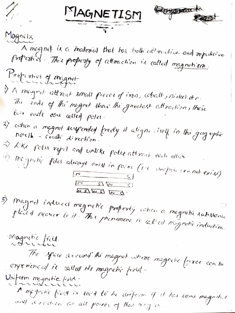 Magnetism_Notes | PDF