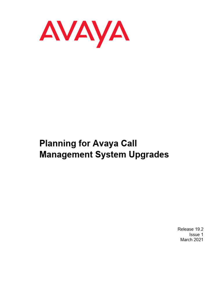 Avaya CMS Planning For Upgrades 19.2 March 2021 | PDF | Backup | License