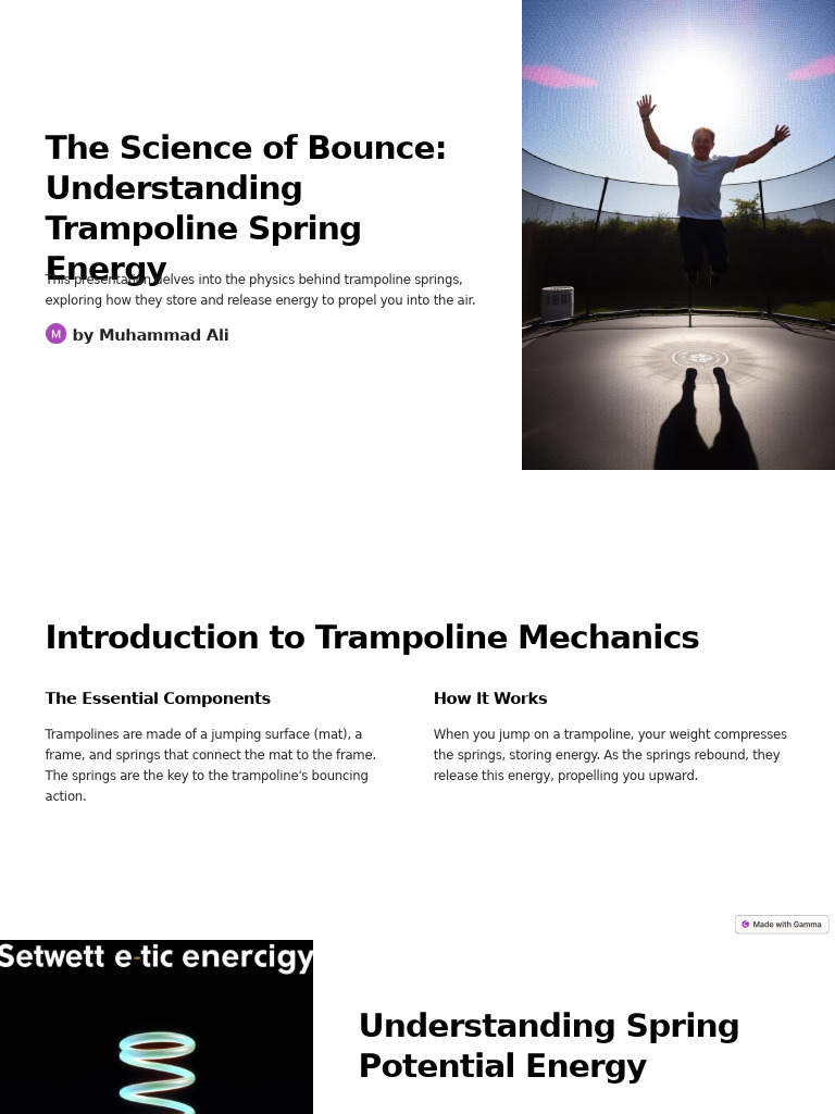 The Science of Bounce Understanding Trampoline Spring Energy | PDF ...
