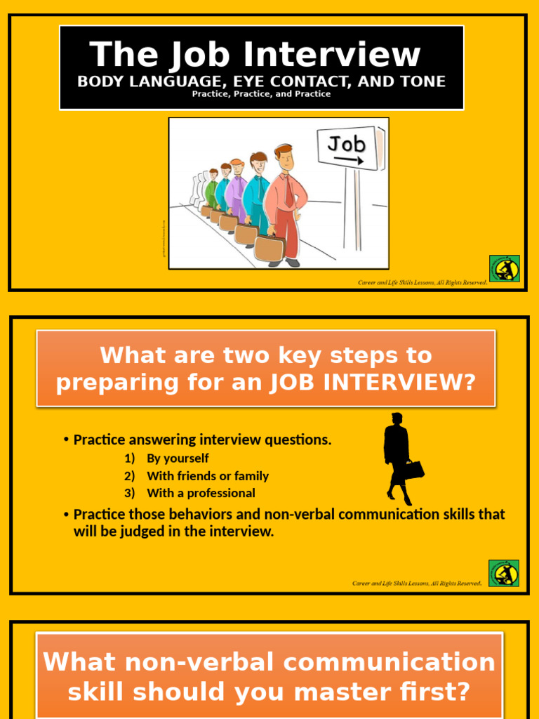 Lesson IV Job Interview | PDF | Nonverbal Communication | Communication