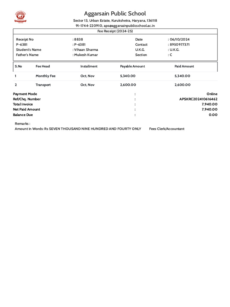 Receipt | PDF
