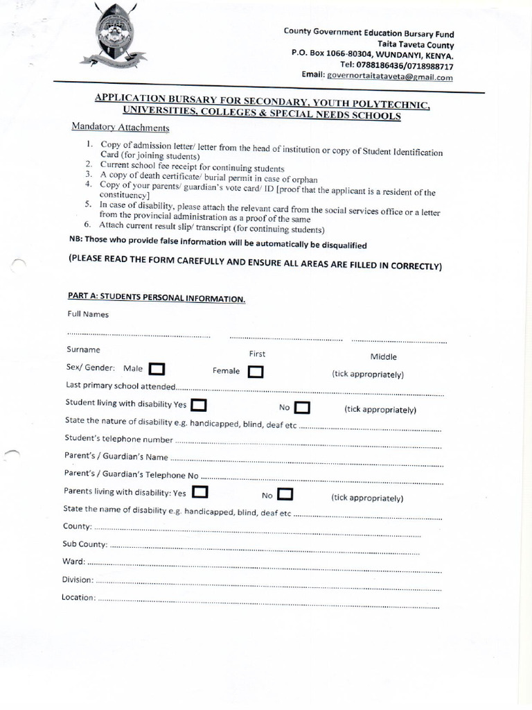 CGTT-EDUCATION-BURSARY-FORM | PDF