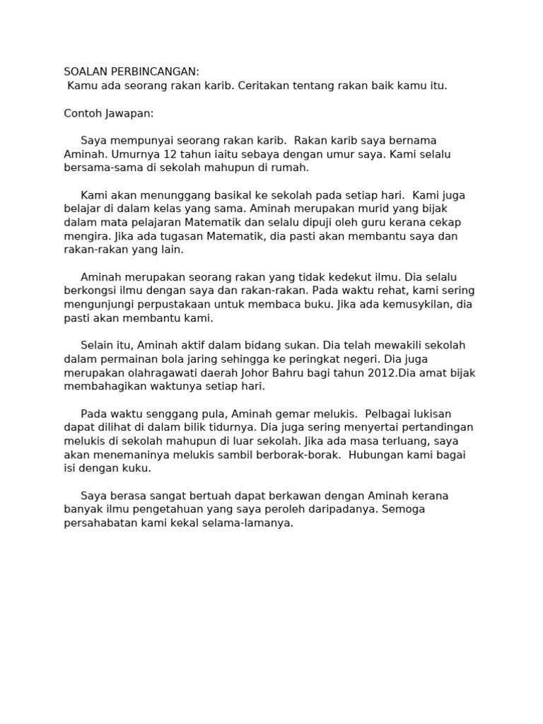 Persahabatan dengan Rakan Karib | PDF