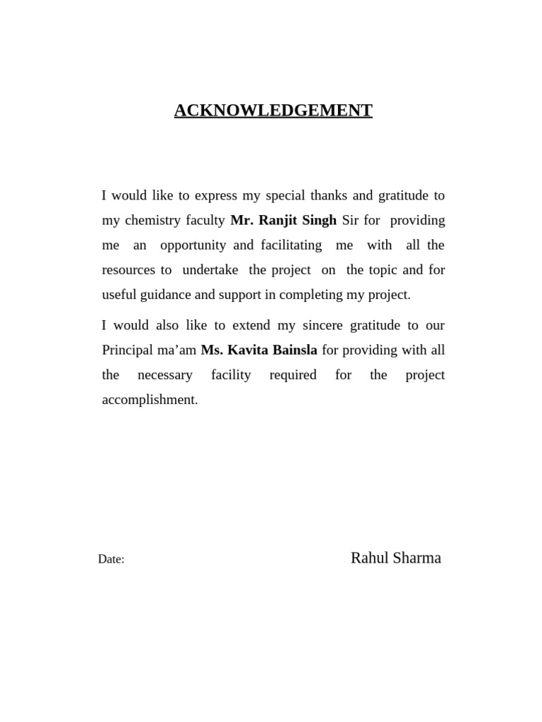 Acknowledgement | PDF