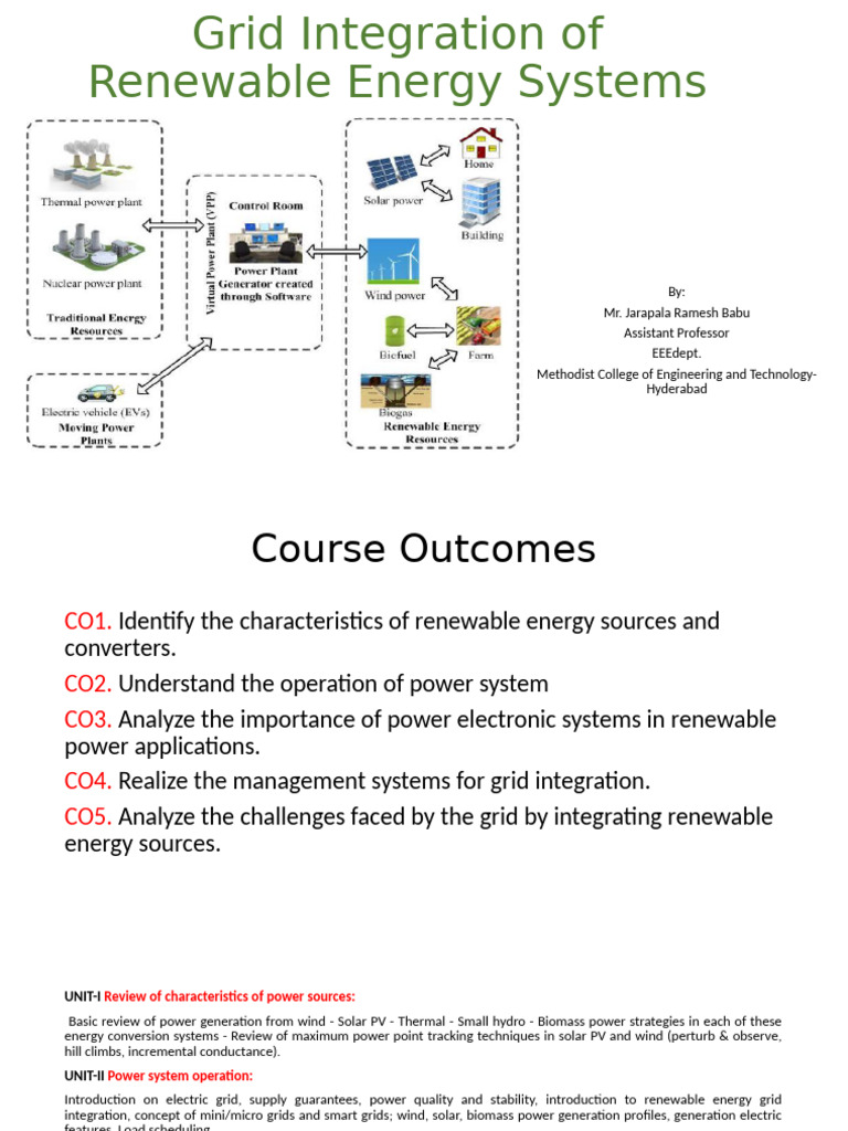 Grid Integration of Renewable Energy Systems | PDF | Electricity ...