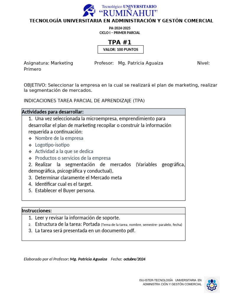MODELO TPA 1 mkt (2) | PDF