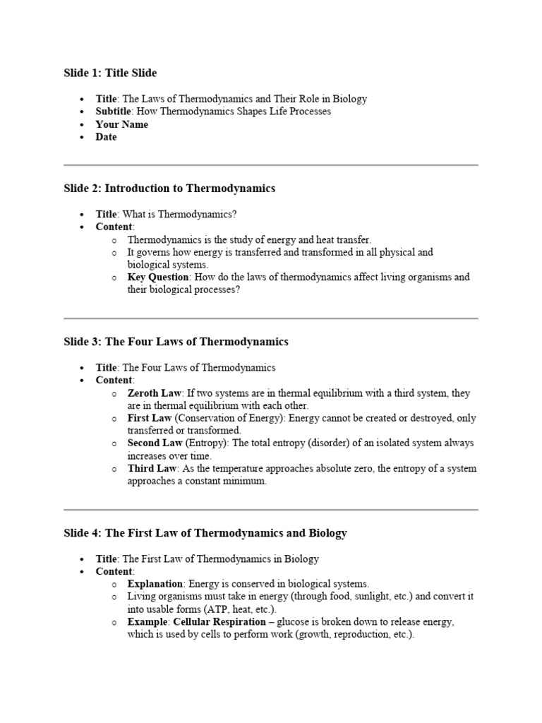 thermodynamics | PDF | Laws Of Thermodynamics | Biology