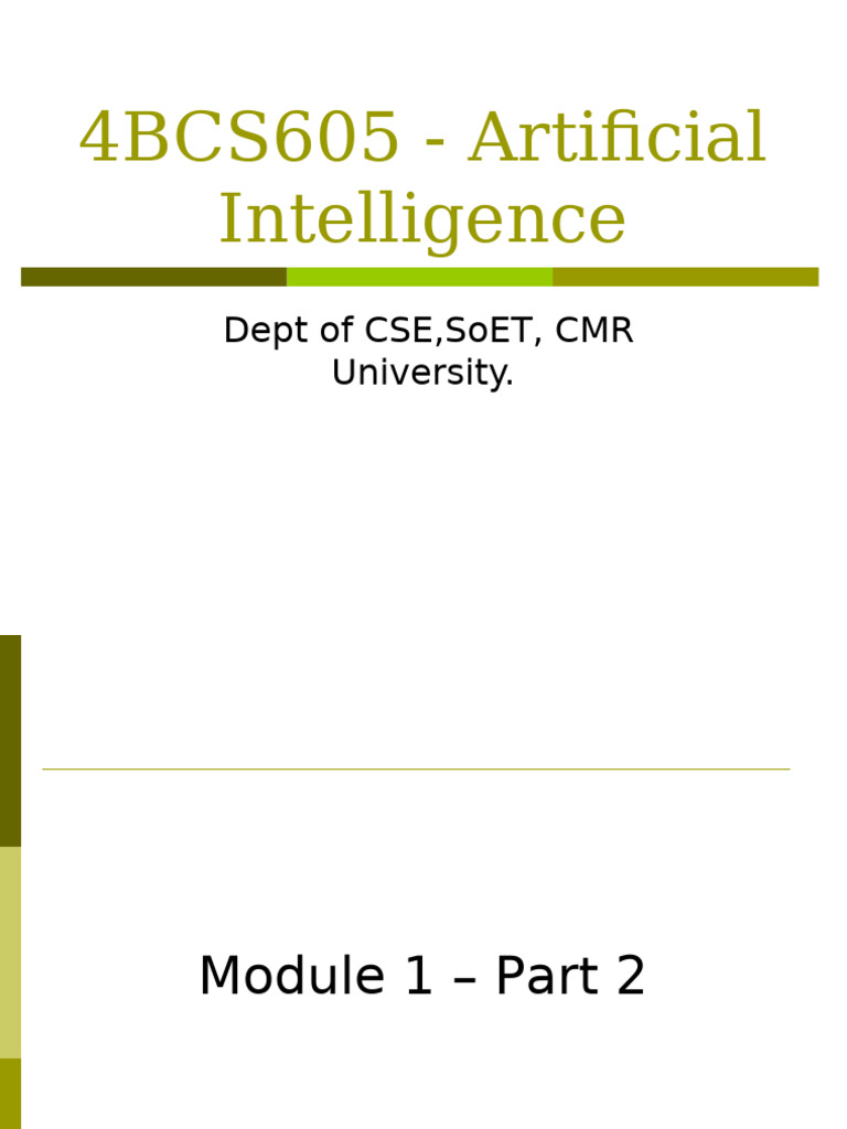 Artificial Intelligence- Module 1_Part 2 | PDF | Perception | Rationality