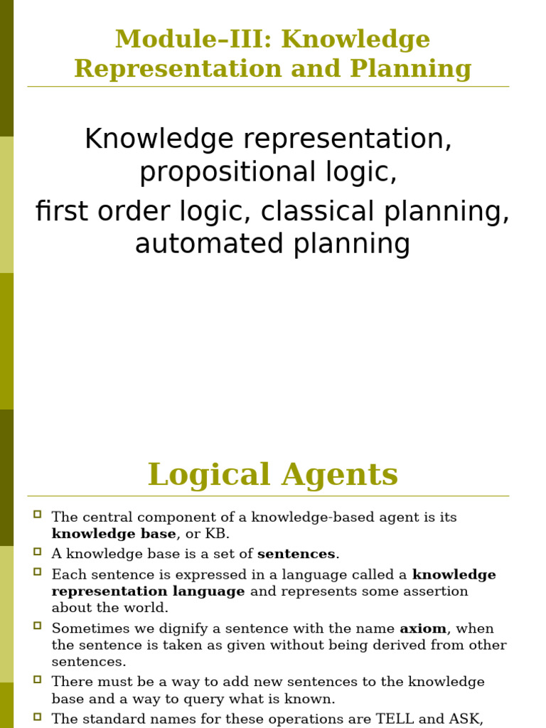 Artificial Intelligence- Module 3_Part 2 | PDF | Proposition | Logic
