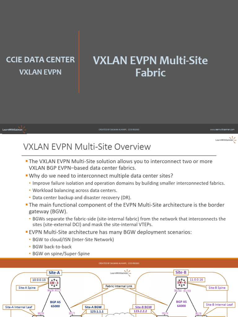 14_15_VXLAN_EVPN_Multi-Site_Fabric | PDF | Computing | Network Protocols