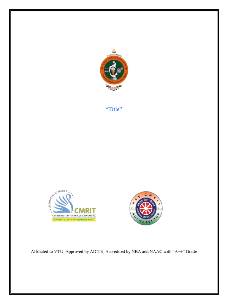 VTU-NSS - Report - Template Final | PDF