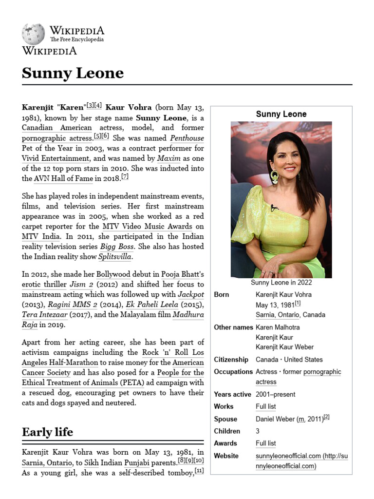 Sunny Leone | PDF