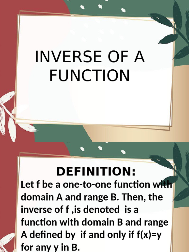 Understanding Inverse Functions | PDF