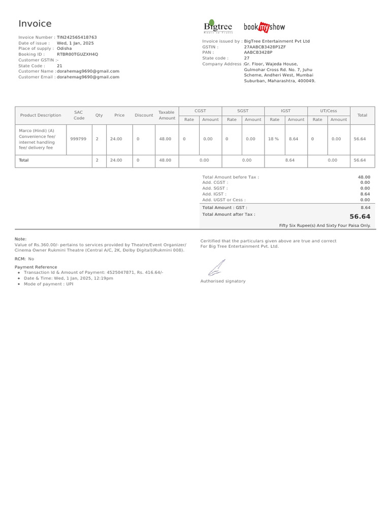 Rtbr00tguzxh4q GST Invoice | PDF | Invoice | Taxes