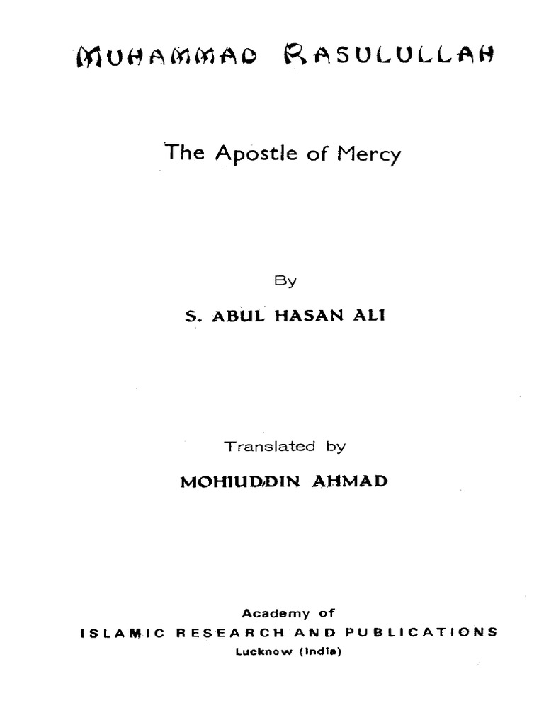 Muhammad Rasulullah The Apostle of Mercy | PDF