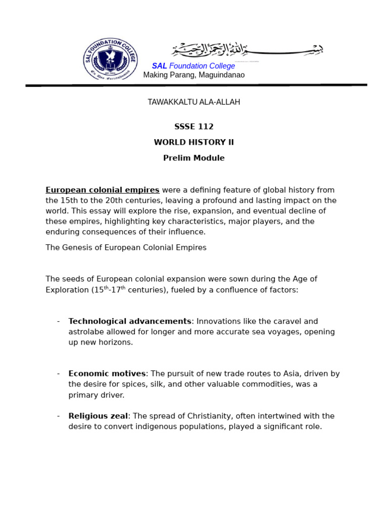 World History LL Module | PDF | Romanticism | Napoleon