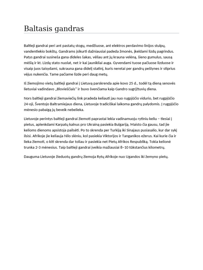 Baltasis Gandras | PDF