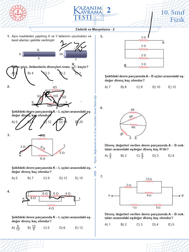 Sınıf Fizik Fizik | PDF