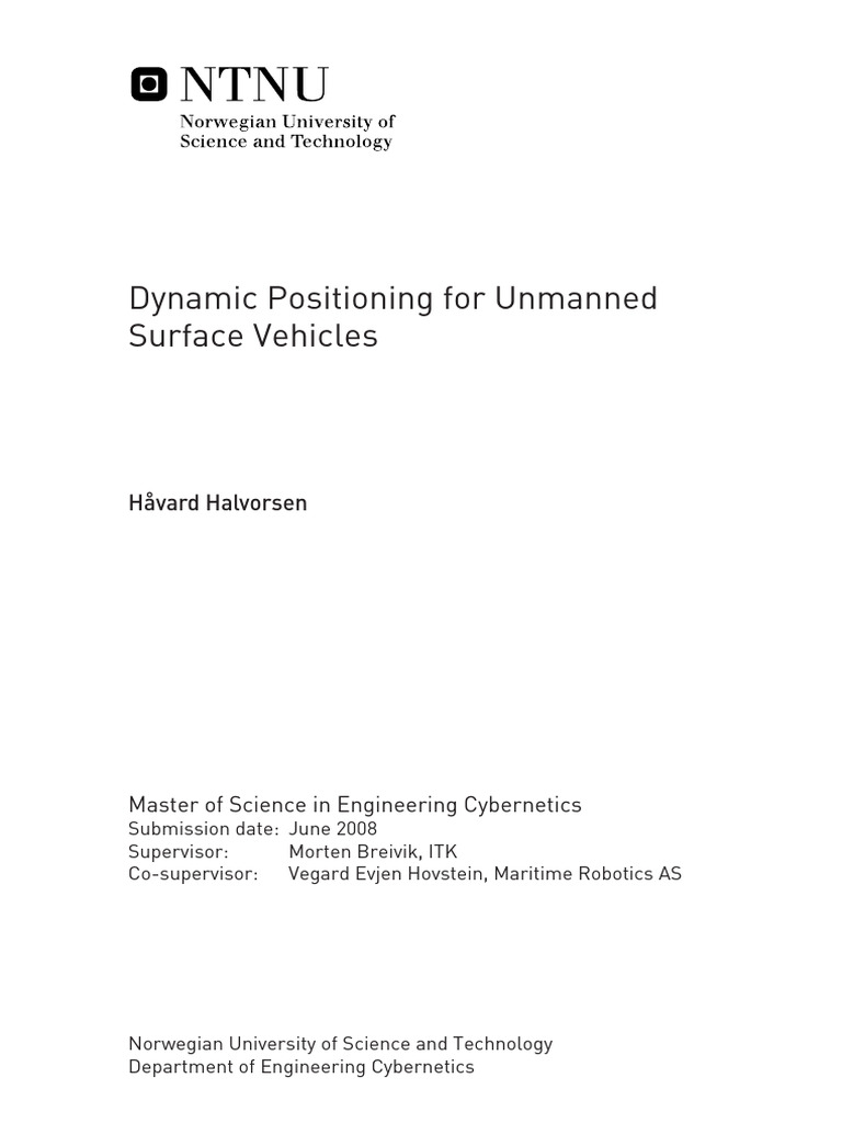 Dynamic Positioning for Viknes 830 | PDF | Force | Mechanical Engineering
