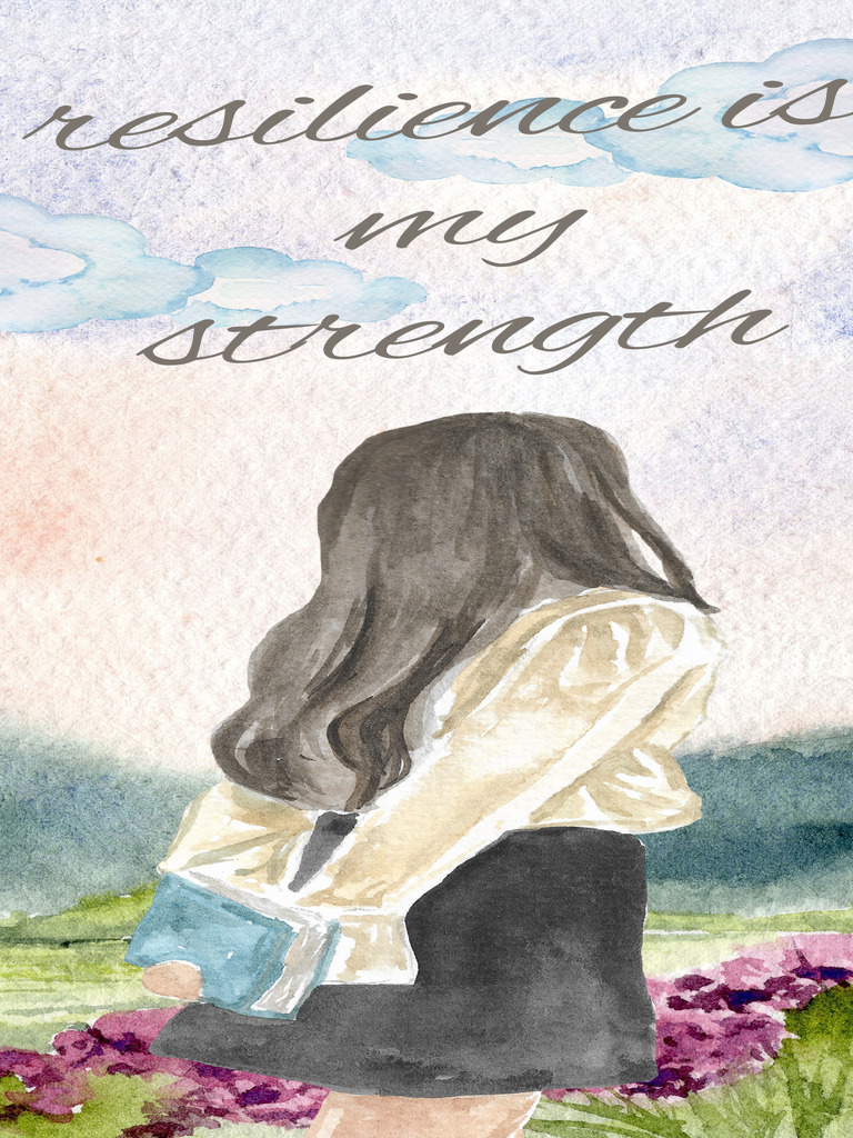 Blue and Green Girl Watercolor Quotes Bookmark PDF | PDF